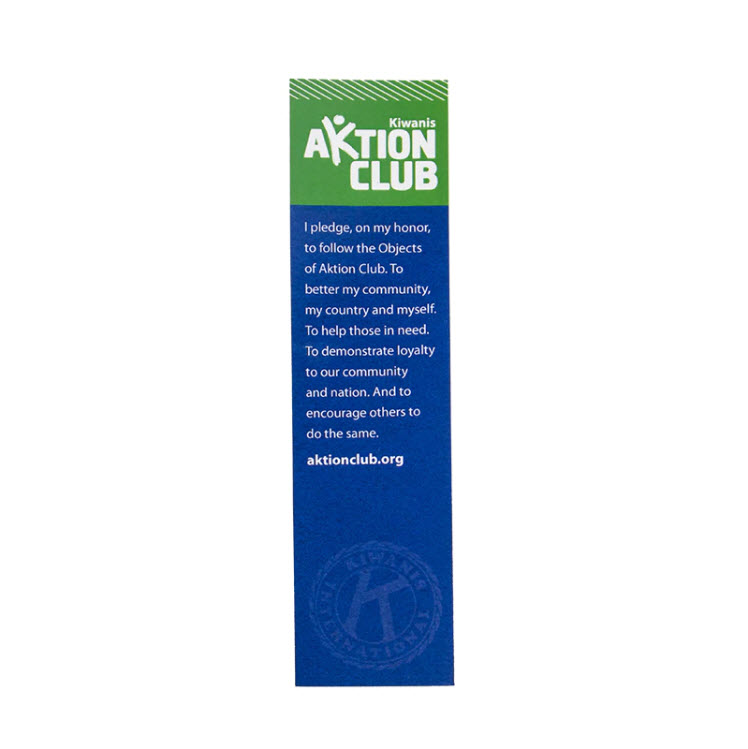 NEW Aktion Club Pledge Bookmark - Pack of 10 | Kiwanis Family Products